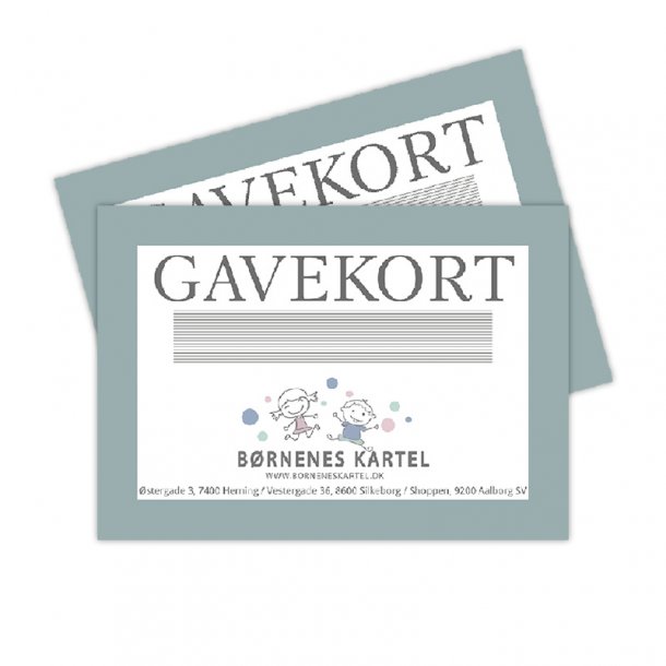 Gavekort Børnenes Kartel, print selv - Børnenes Kartel